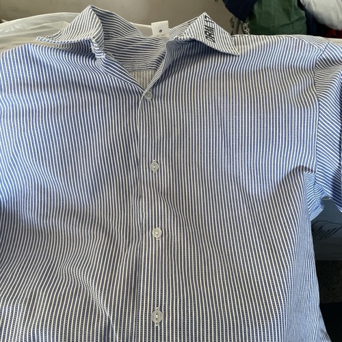 HMP Prison Shirt, blue and white striped 20" collar , original from HMP ...