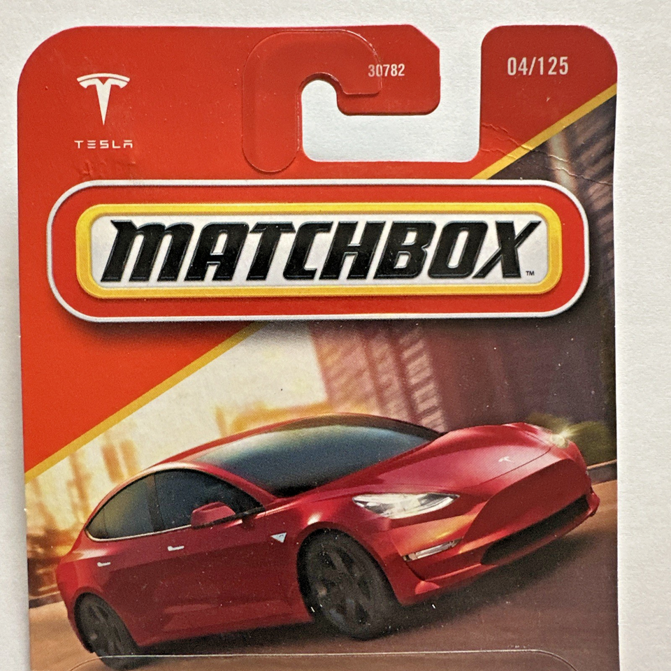 TESLA MODEL 3 Matchbox-Red-New-#04/125-HTF-Free Shipping | eBay