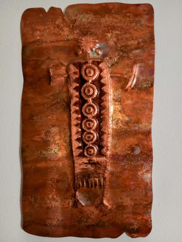 Dona Calles HAMMERED COPPER PETROGLYPH KATCHINA So West Wall Art 22 ...
