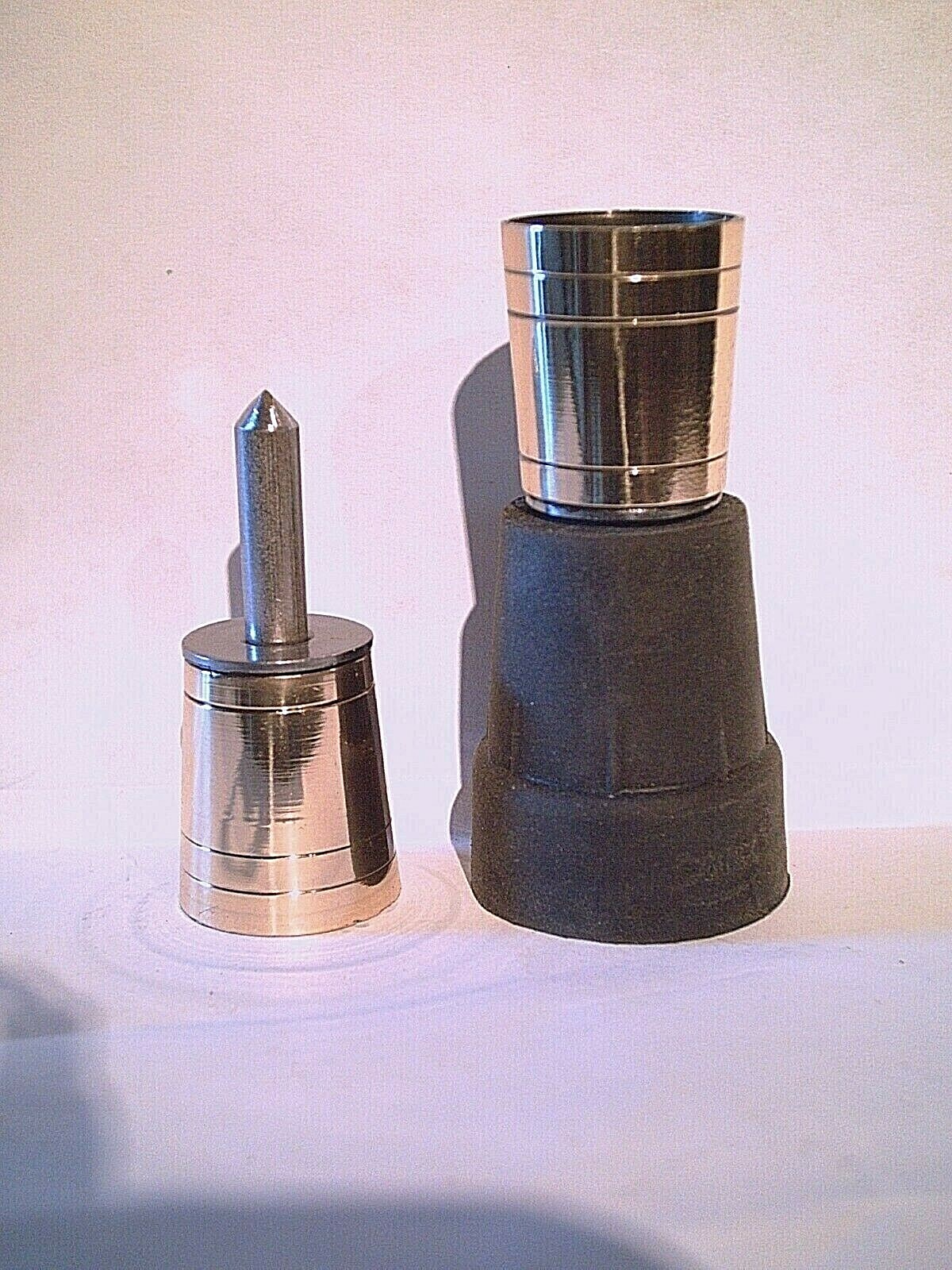 cane tip bright or antique brass steel spike removable rubber bottom ...