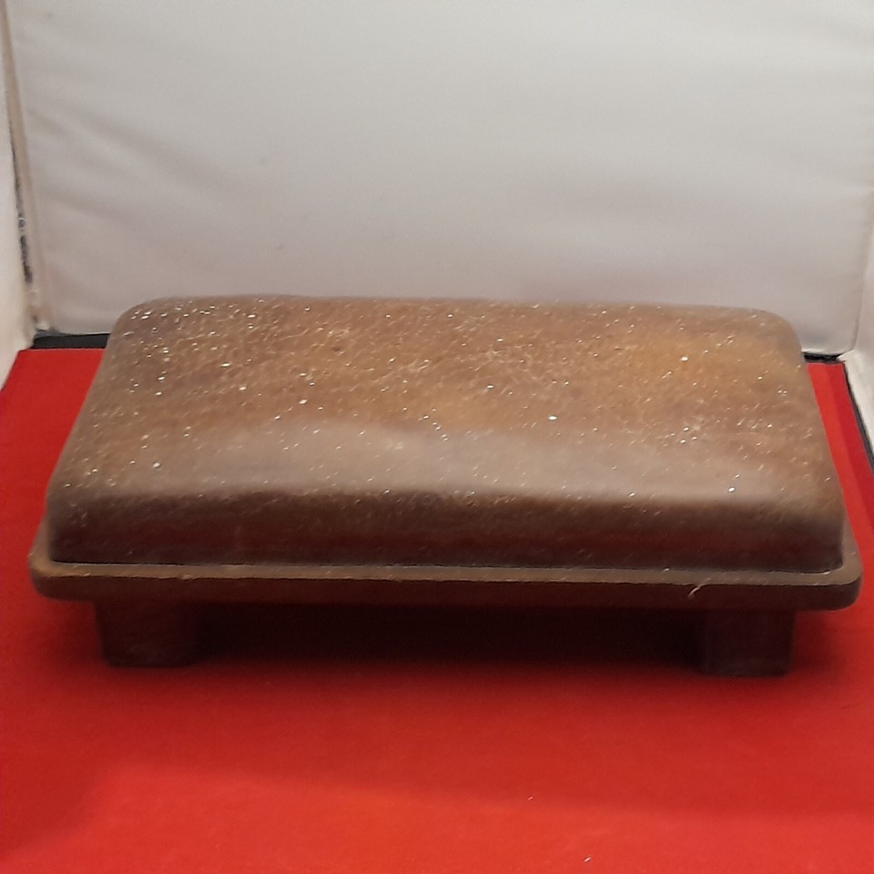 Antique Church Prayer Stool Kneeling Low Footrest Wood + Leather Rustic ...