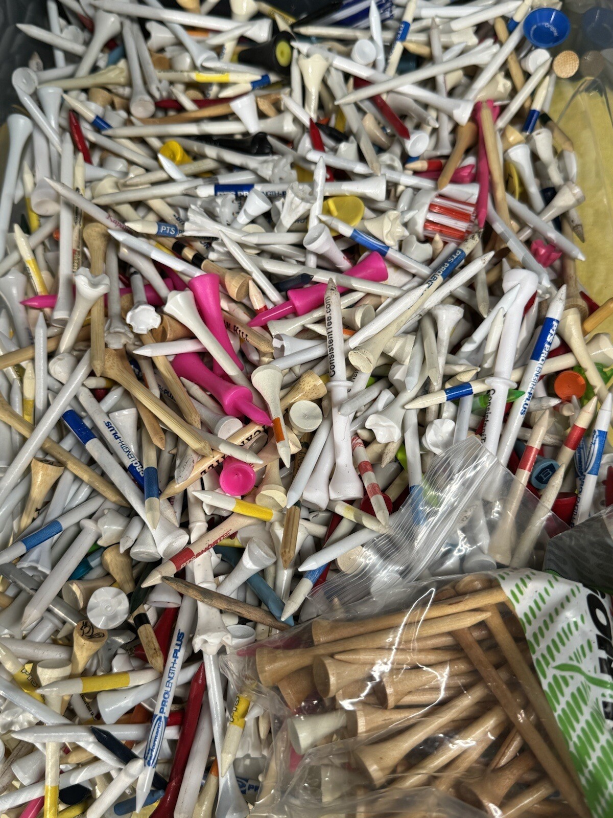 Professional Golf Tees Pts Plastic - Wood 2” - 3 3/4” Assorted Mixed ...