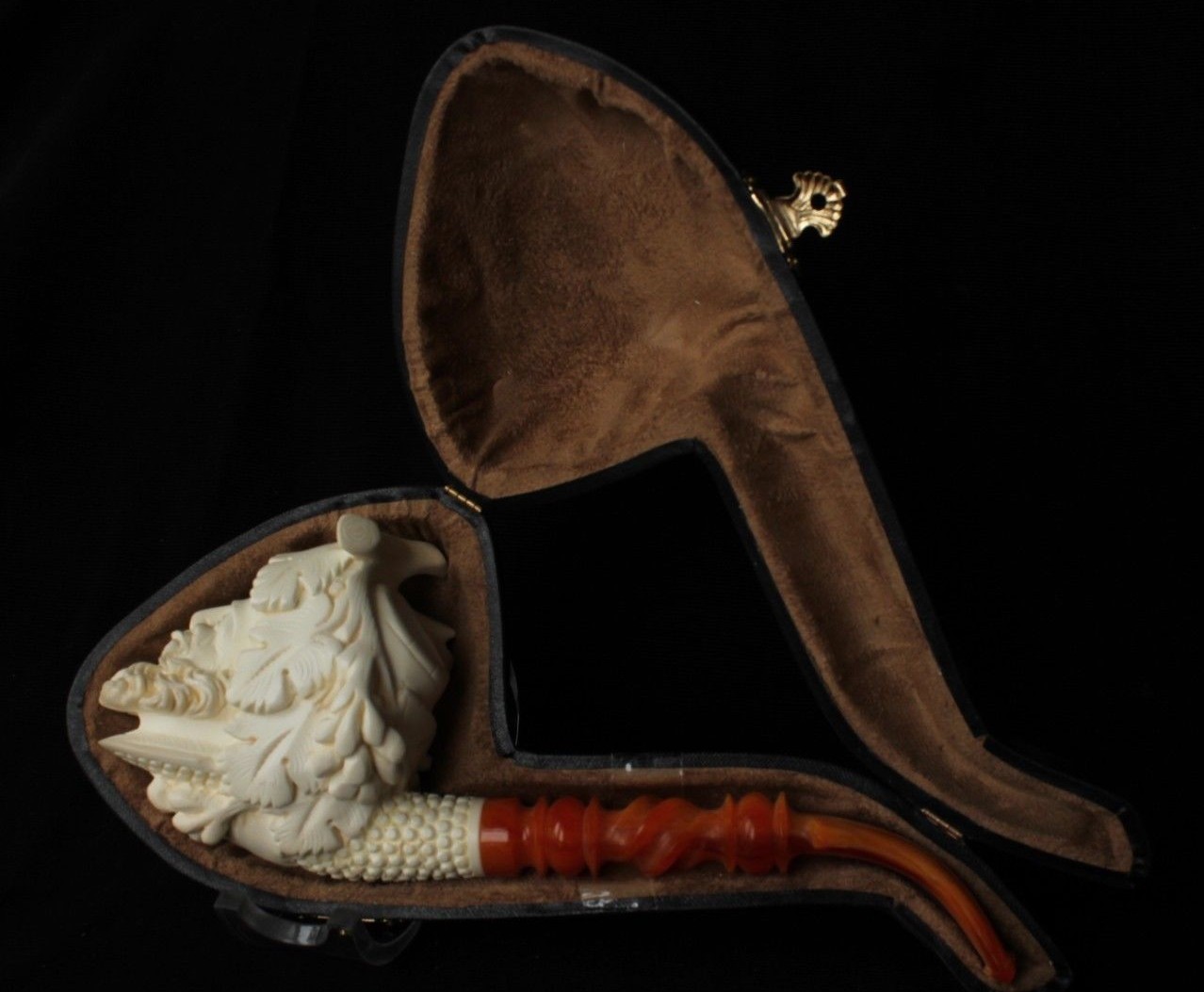 BACHUS Block Meerschaum Smoking Tobacco Pipe Pipa Pfeife 海泡石 CASE AGV ...