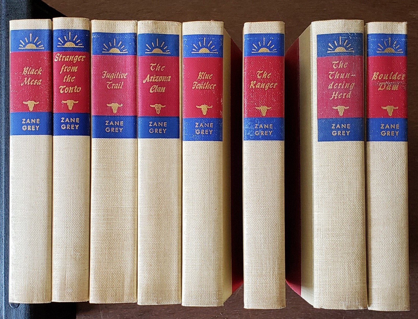 8 of ZANE GREY Western Novels Walter J Black Series Hard Cover 1960 Lot ...