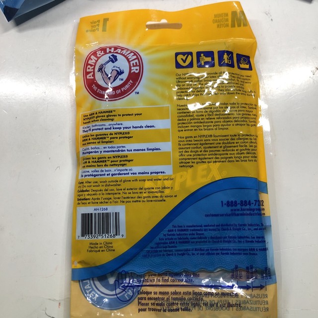 Arm & Hammer Nyplex Vinyl Cleaning Gloves M Blue 1 Pair for sale online ...