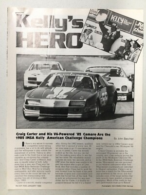 CAM434 Article 1982 Camaro IMSA Kelly American Challenge Champs Jan ...