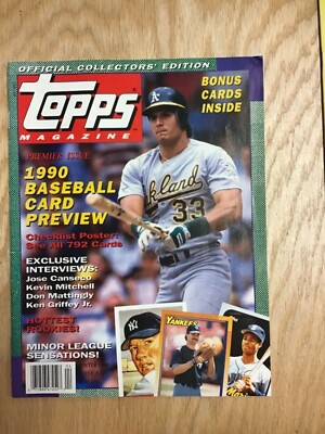 1990 Topps Magazine Baseball Card Preview Collectors’ Edition | eBay
