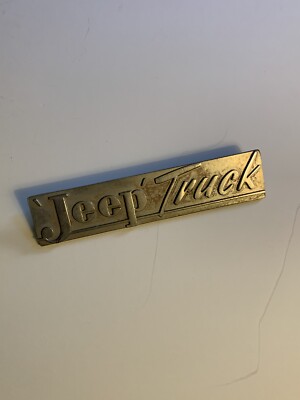 Willys jeep Pickup Truck Hood Badge Jeep Truck Emblem Original Rare | eBay