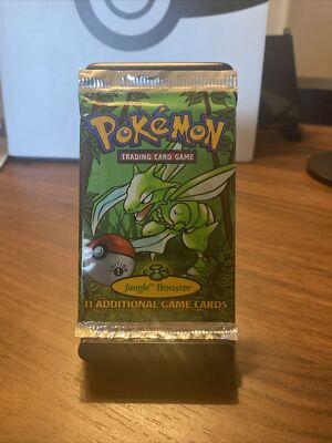 Pokemon 1st Edition Jungle Booster Pack Factory Sealed Scyther Art ...