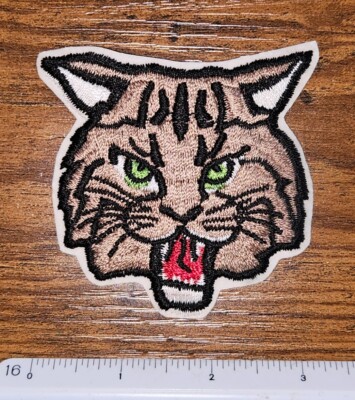 Vintage Animal Bobcat Felt Embroidered Cat Head Craft Patch | eBay