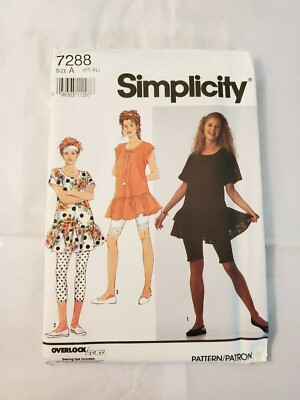 Simplicity 7288 Pattern Leggings Top 2 Styles XS to XL VTG 1991 | eBay