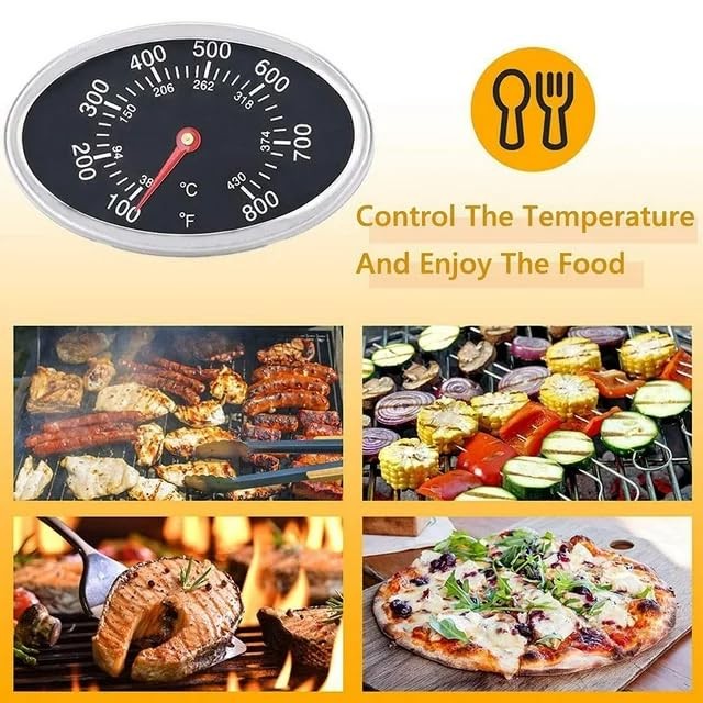 Black Grill Lid Thermometer Heat Indicator Replacement for Master... | eBay