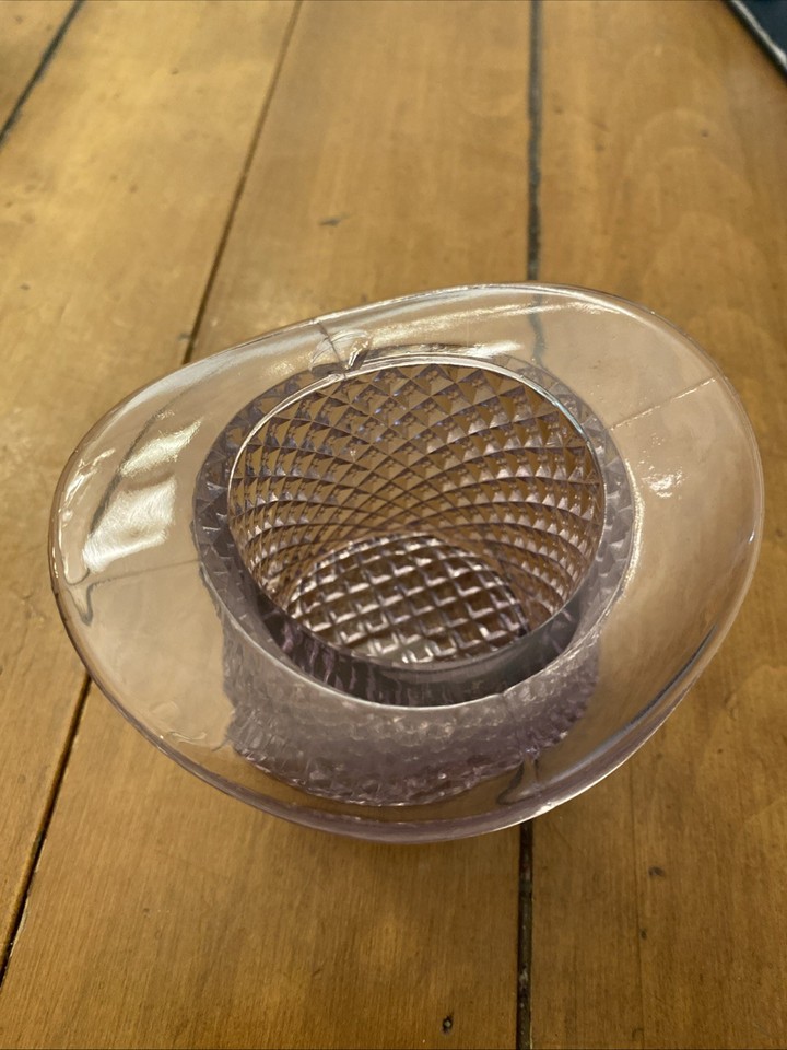 Vintage Amethyst Pressed Glass Top Hat Vase Purple Diamond Pattern | eBay