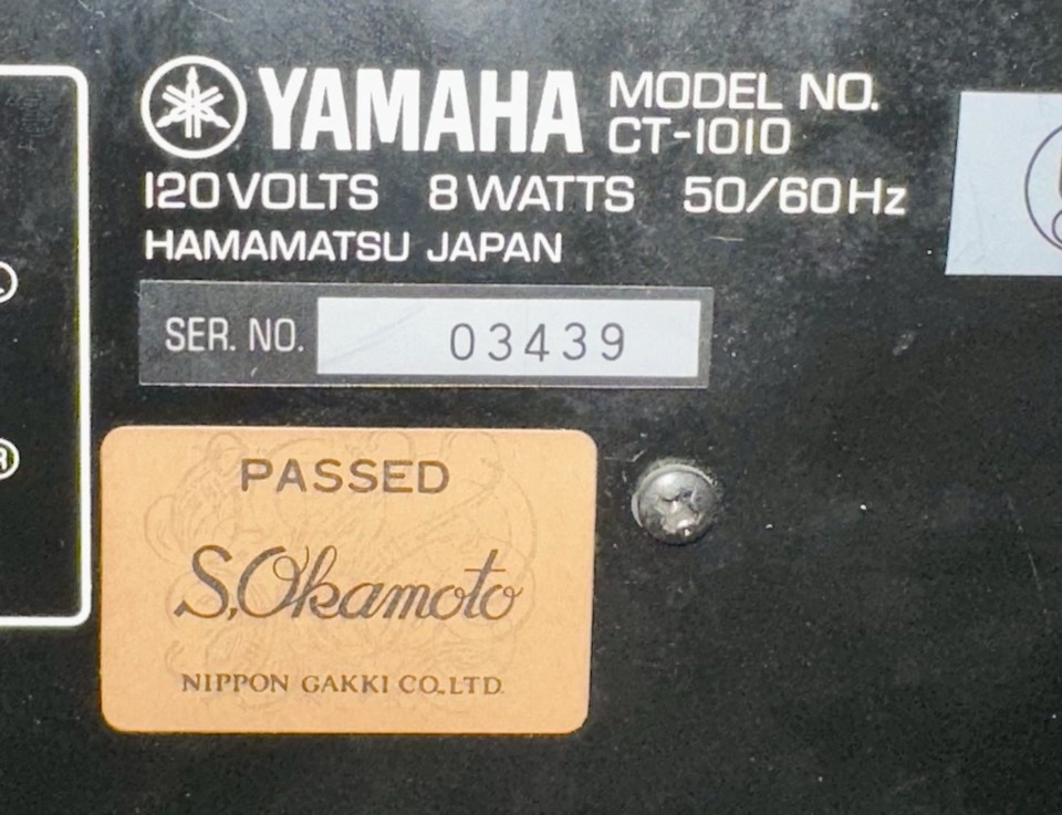 Yamaha Natural Sound AM/FM Stereo NFB PLL MPX Tuner CT-1010 | eBay