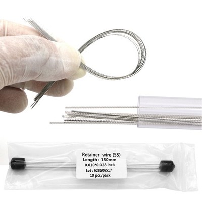 Dental Orthodontic Lingual Retainer Wire Stainless Steel Flat Strand 0 ...