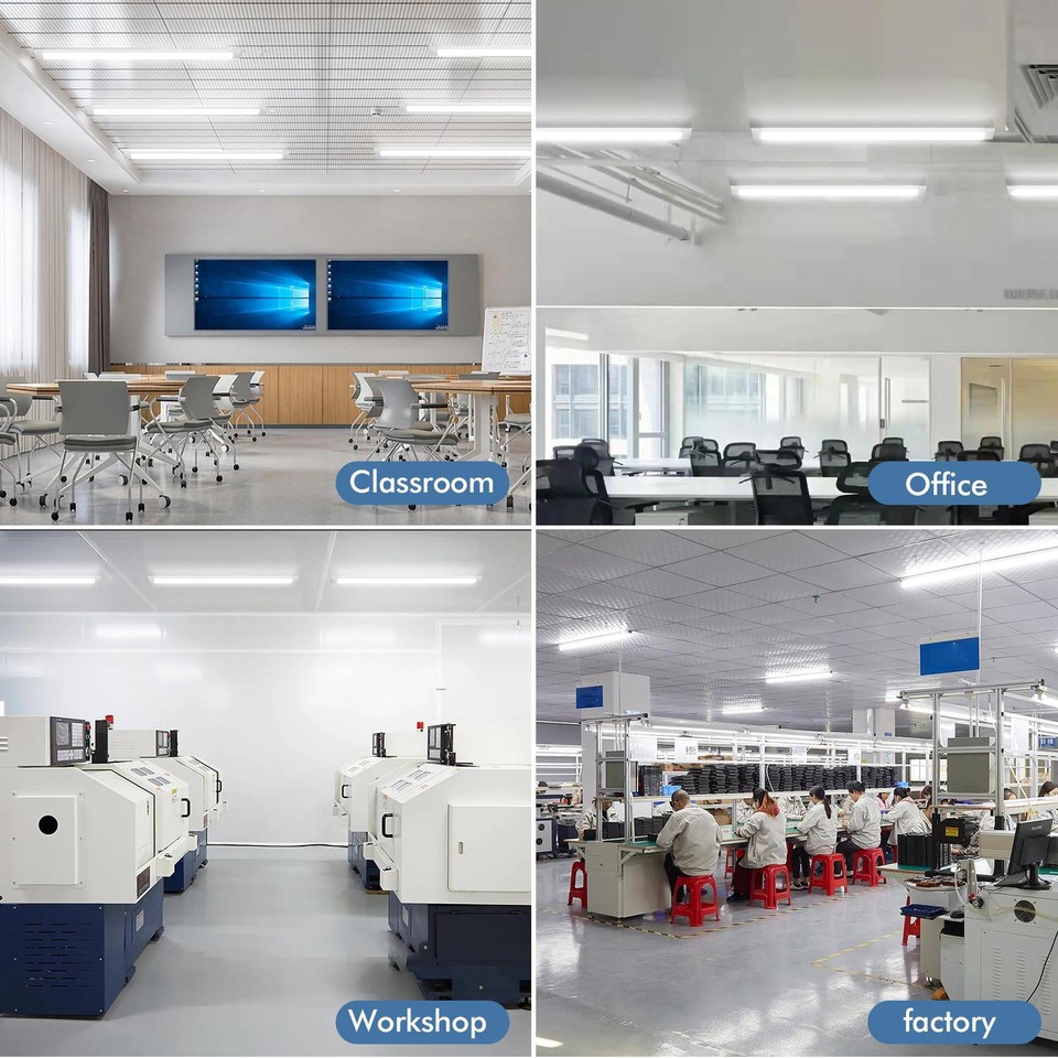 150CM LED Strip Lights Batten Tube Light Office Garage Ceiling ...