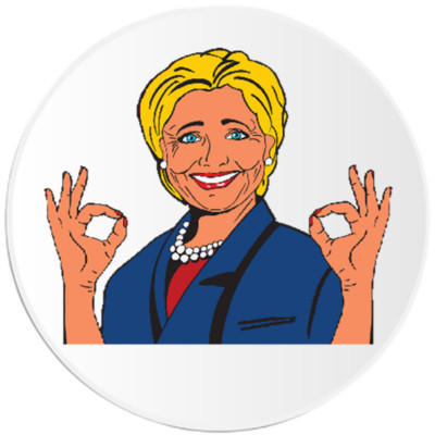 Hillary Clinton OK Sign - 10 Pack Circle Stickers 3 Inch - Political ...