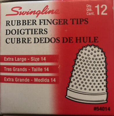 Swingline Rubber Finger Tips Extra Large Size 14 Qty 12 #54104 | eBay