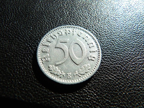 50 penning 1940 E Coin Rare Old WWII Antique Germany 3 Reich SS Nazi ...