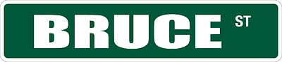 *Aluminum* Bruce 4" x 18" Metal Novelty Street Sign SS 698 | eBay