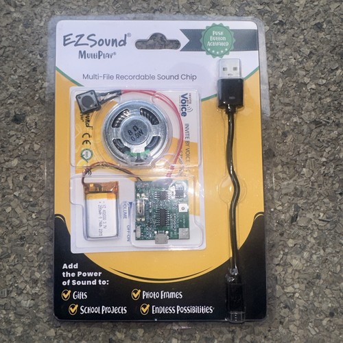 Multiplay Push Button Recordable Sound Chip. Plays Multiple Recordings ...