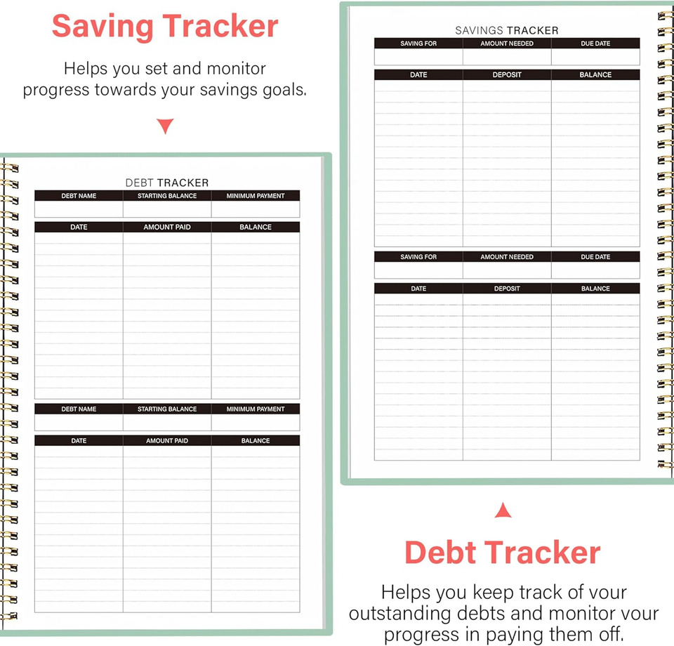 Budget Planner-Monthly Budget Book with Expense Tracker Notebook ...