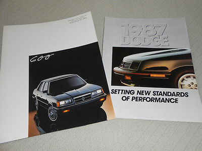 1987 DODGE 600 / 600 SE BIG 12 p. PRESTIGE BROCHURE + FULL-LINE 87 ...