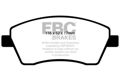 EBC Yellowstuff Front Brake Pads for Renault Modus 1.6 (2004 > 12 ...