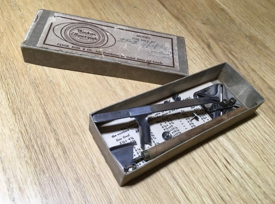 RARE Boxed Victor Ellipse-O-Graph Ellipse Compass Ellipsograph | eBay
