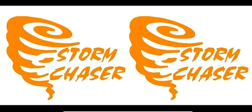 Storm Chaser Tornado Hurricane Two 5" Orange Vinyl Decal Car Window laptop | eBay