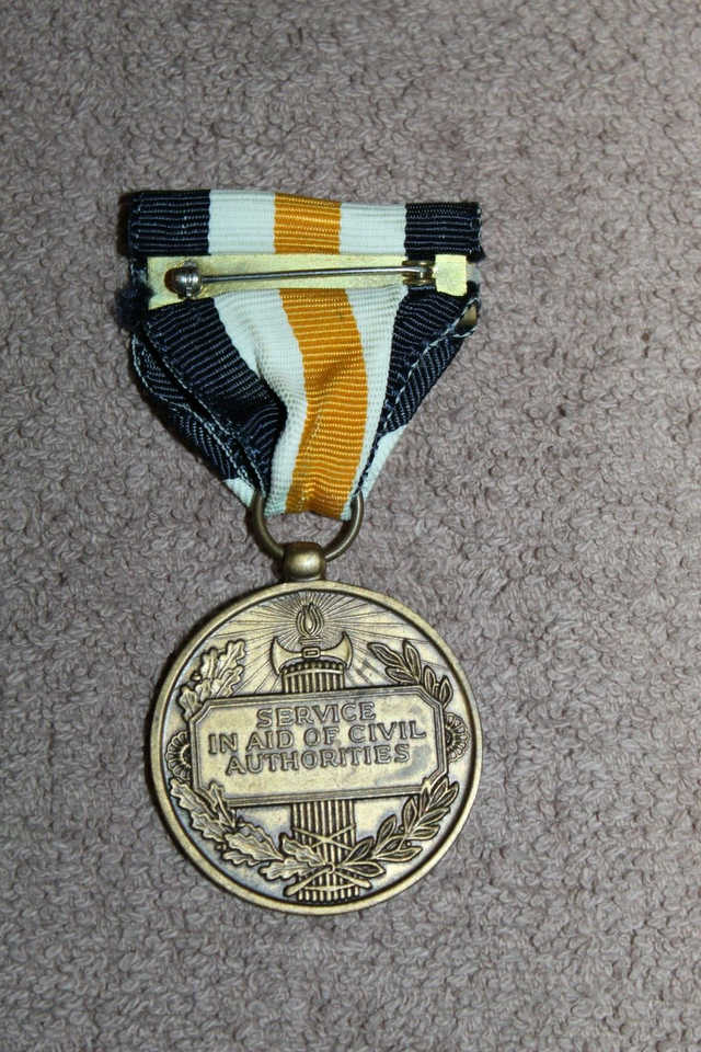 Original WW2 New York State National Guard Service Medal w/Full PB ...