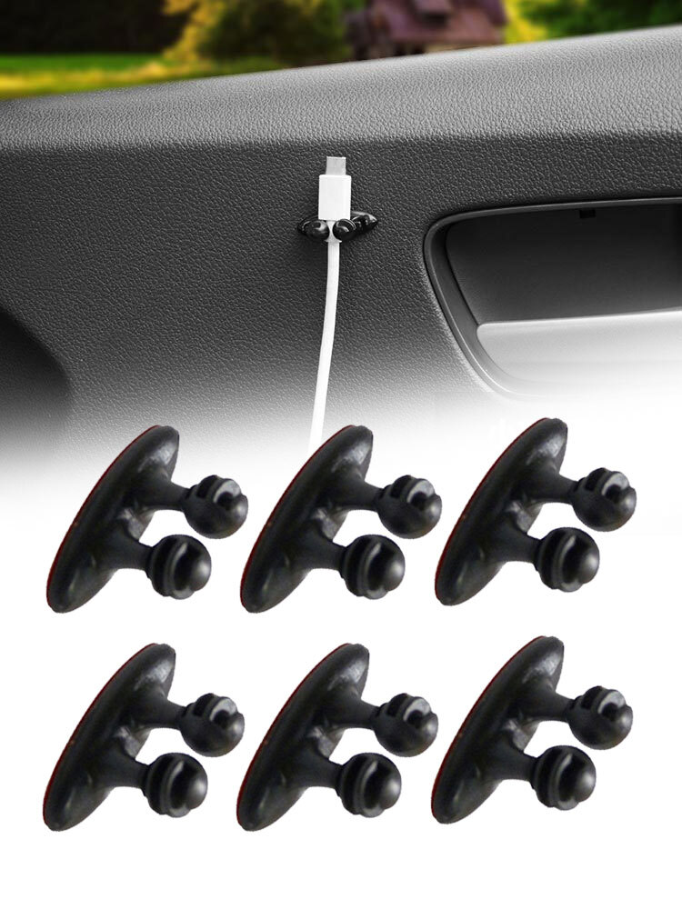 10x Car Wire Cable Holder Tie Clip Organizer Charger Line Clasp Car ...