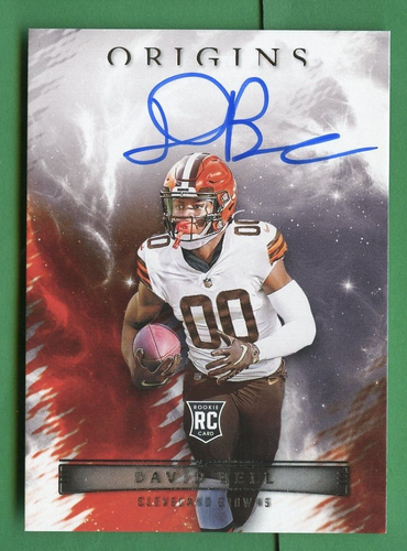 DAVID BELL 2022 ORIGINS FOOTBALL ROOKIE ON CARD AUTO CLEVELAND BROWNS ...