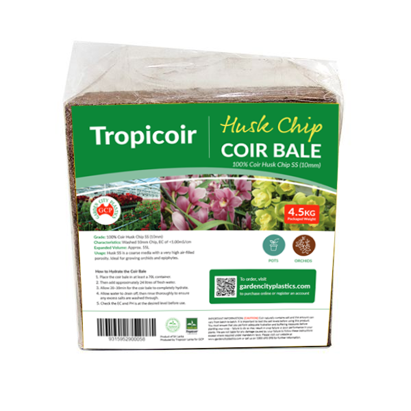 Tropicoir 4.5kg SS HUSK CHIP Coir Block Makes 60L of orchid mix ...