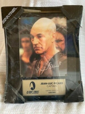 Star Trek Next Generation Patrick Stewart as Picard Autographed Signed ...