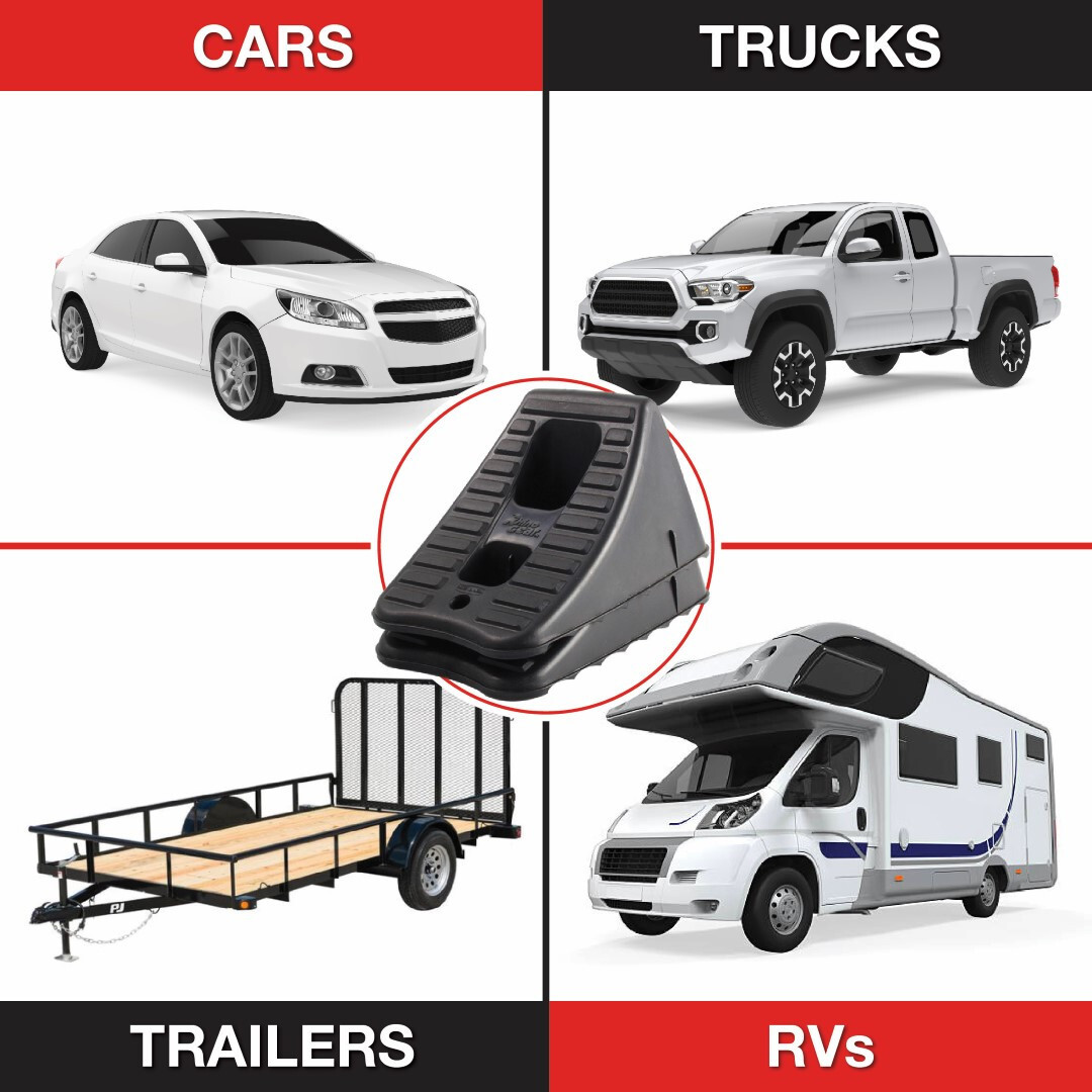 4 Pack Heavy Duty Resin Construction Wheel Chocks Car Truck Rv Tire ...