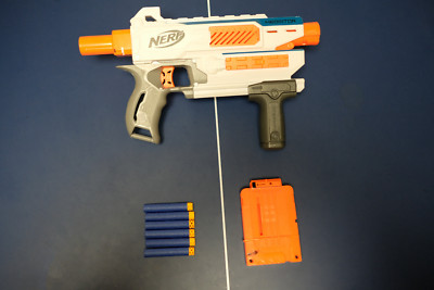 Working NERF Modulus Mediator Blaster Slam Fire Nerf Gun w Darts & Clip ...