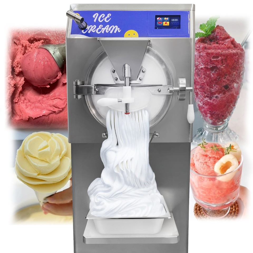 Wixkix Hard Serve Ice Cream Machine Gelato Italian Ice Maker 48L/H ...