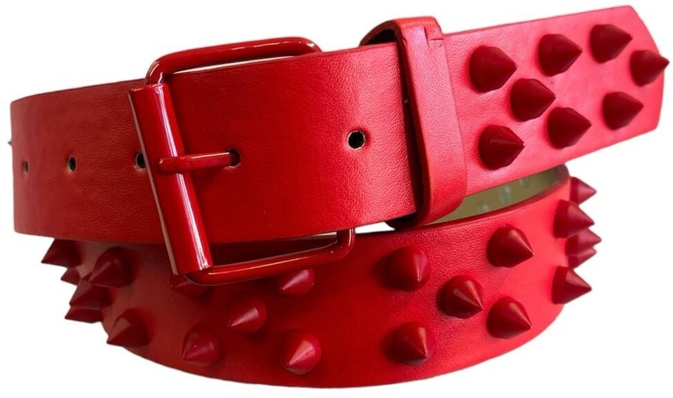 Spike Punk Rocker Bonded Leather Belt Emo Belt Sizes Small to 2XL ( 5 ...