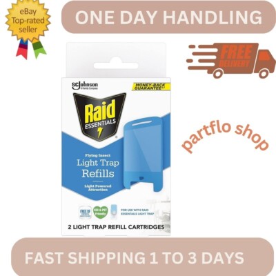 Raid Essentials Flying Insect Light Trap Refills, Box of 2 Refill ...