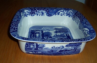 Spode Italian Blue Porcelain 10" Serving Dish Mint Condition! | eBay