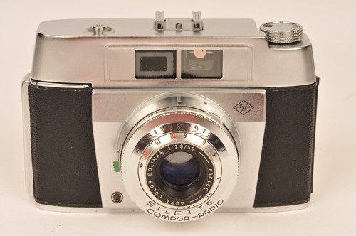 Agfa Silette 35mm Film Camera Compur Rapid / Solinar 50mm f/2.8 Shutter ...