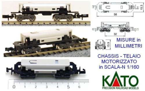 KATO 11-107 Frame Chassis Motorized Length mm.58 IN 4 Wheel Drive ...