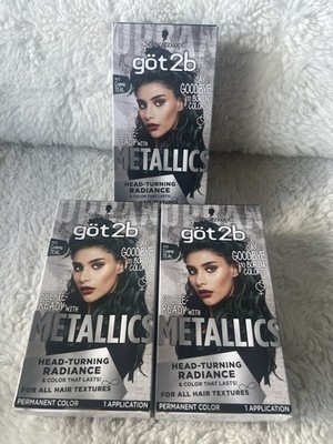 Schwarzkopf Got2b Metallics Permanent Hair Color Cosmic Teal 3 Pack | eBay