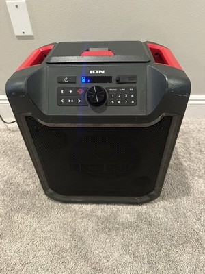 ION PATHFINDER 280 weather proof portable speaker w/wheel blk/red ...