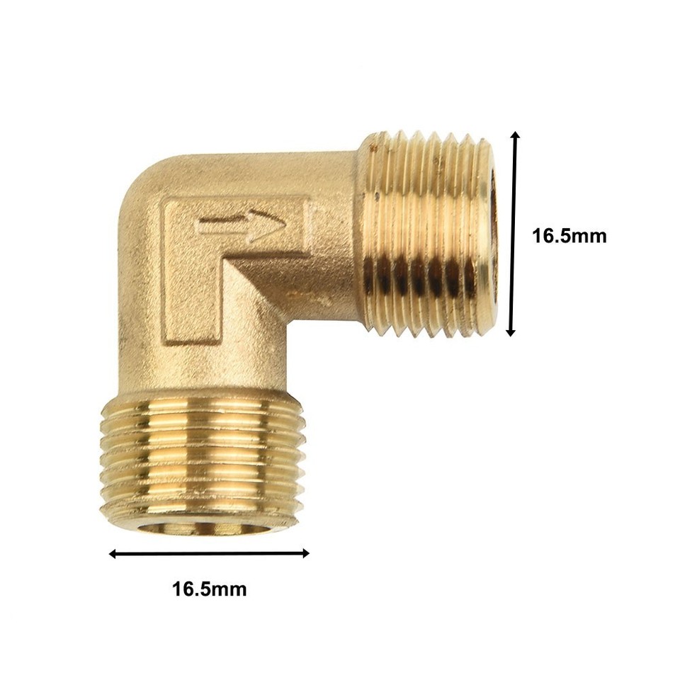 Elbow Coupler Pipe Joint 1.2x1.2x0.51inch 16.5mm Air Compressor ...