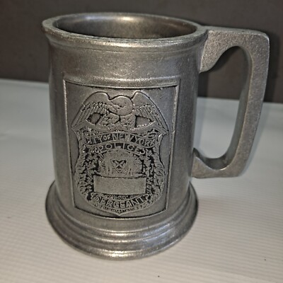 Vintage New York City Police Department Sergeant Pewter Mug Cup Beer ...