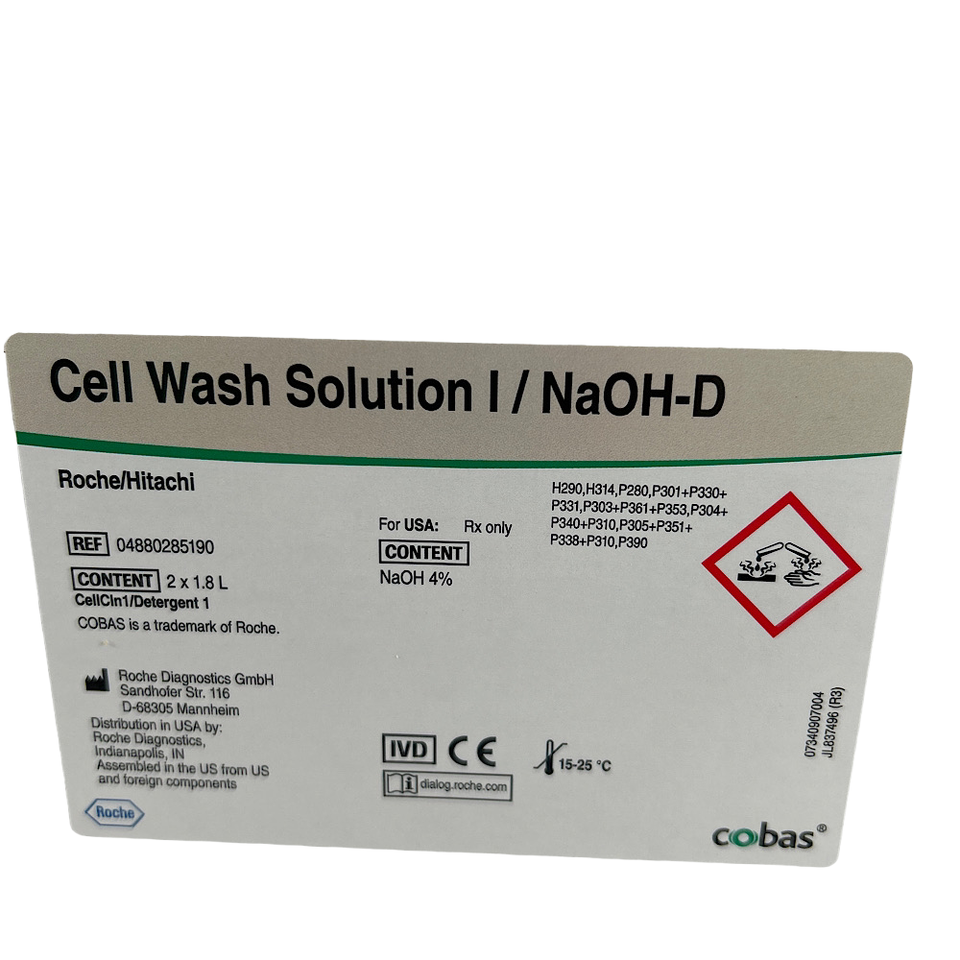 Roche 4880285190 Cell Wash Solution I/NAOH-D (Pack of 2) | eBay
