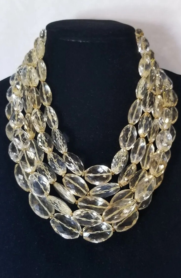Iradj Moini Citrine Multi Strand Collar Crystal Neckl… - Gem