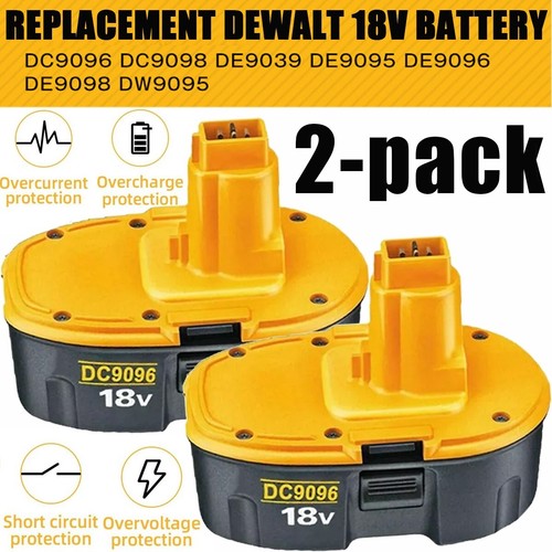 2PACK 18V For Dewalt 18 VOLT 7.0Ah DC9096 DC9098 NiMh Battery DC9096-2 ...